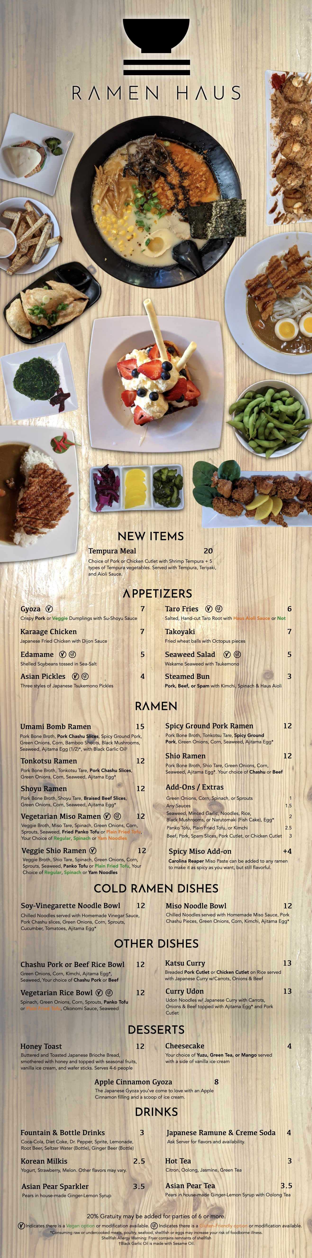 Ramen Haus Menu